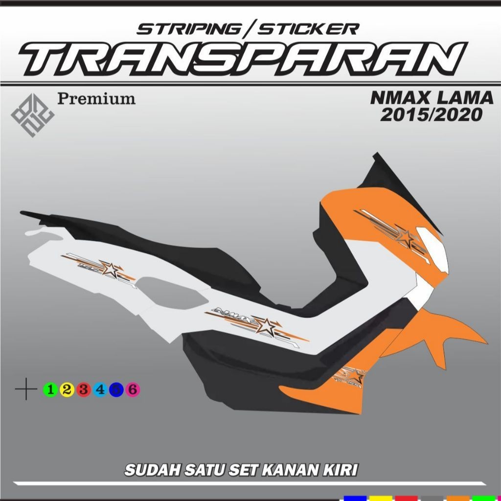 Jual TRANSFARAN / STICKER TRANSPARAN UV STRIPING NMAX NEW 155 KEREN ...