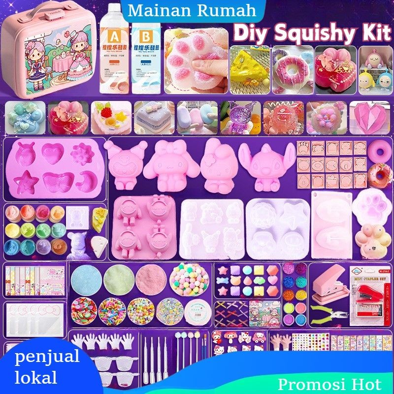 Jual [Local Delivery] 970 Pcs Diy Silikon Squishy Kit / Paket bahan DIY ...