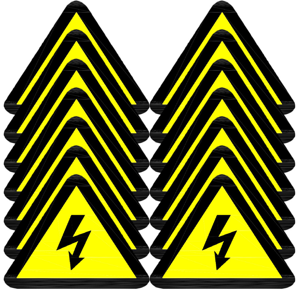 Jual 25pcs Electric Warning Safety Label Sign Decal Sticker PVC ...