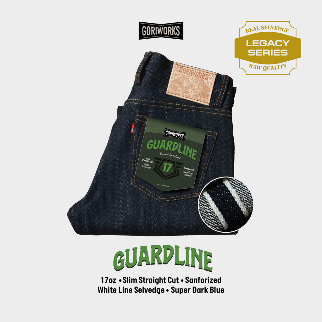 Jual Gori Works - Guardline - Selvedge Raw Denim 17oz - Slim Straight ...