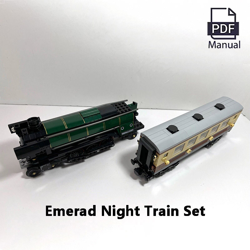 Jual NEW City Emerald Night Train Observation Cars Building Blocks ...