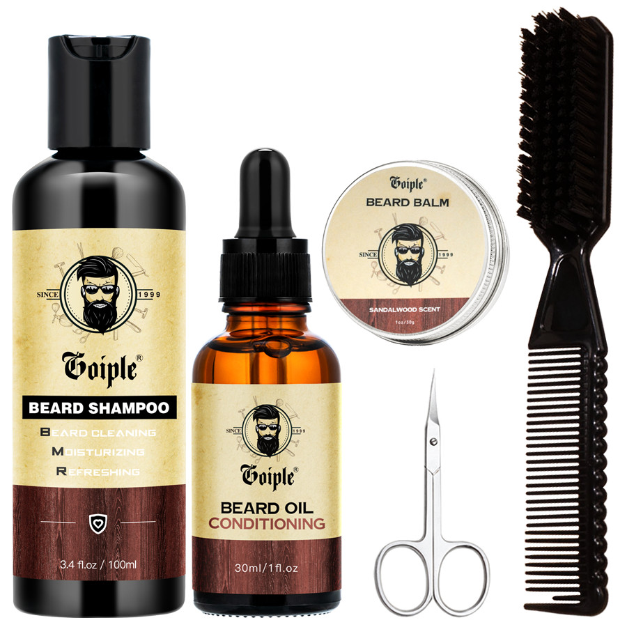 Jual GOIPLE Beard Growth Care Kit Moustache Shampoo Conditioning Oil ...
