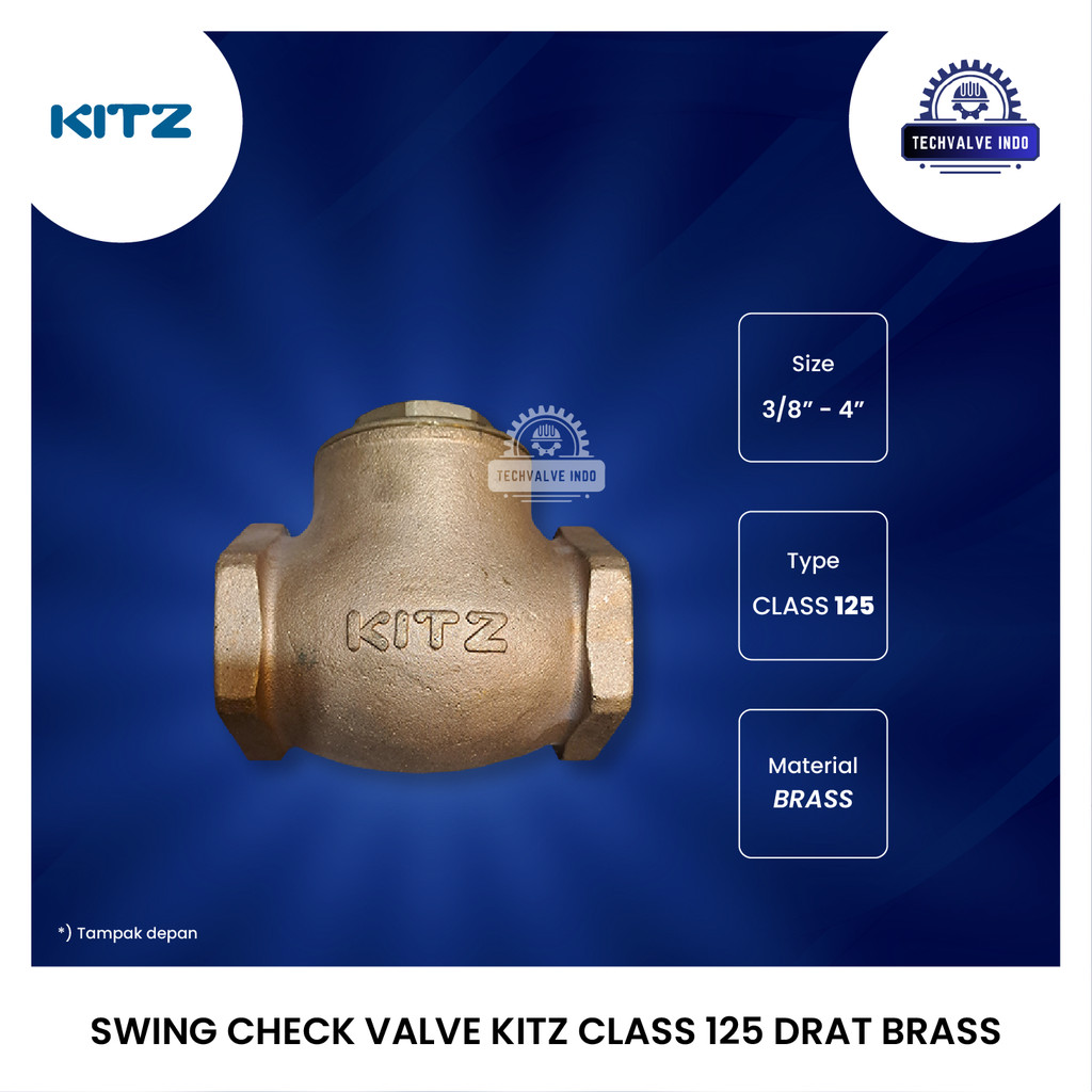 Jual SWING CHECK VALVE / KLEP TABOK KITZ 1" INCH KUNINGAN ORIGINAL | Shopee Indonesia