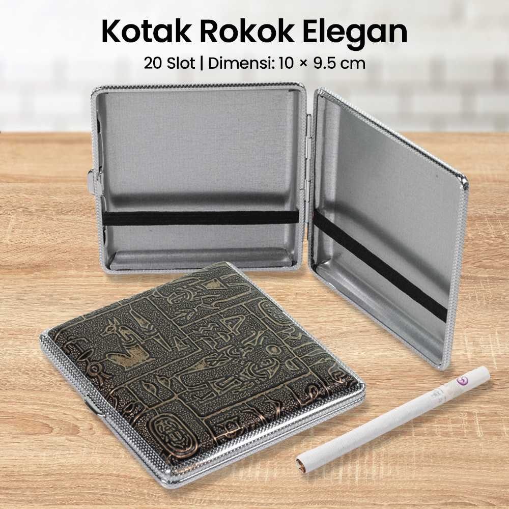 Jual Infinite Kotak Rokok Elegan Leather Cigarette Box Case 20 Slot - J ...