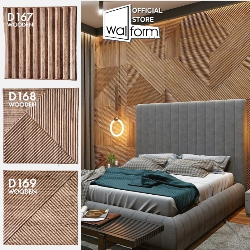 Jual Premium Kisi Kisi 50cm Wall Panel 3D PVC Wallpaper Dinding Wood Wallpanel | Shopee Indonesia