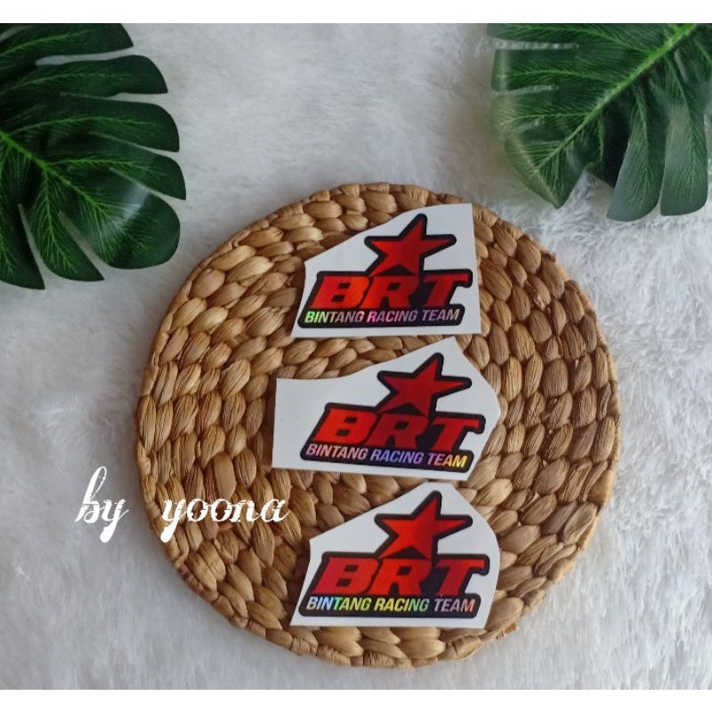 Jual stiker BRT murah printcut stiker brt hologram laminasi stiker ...