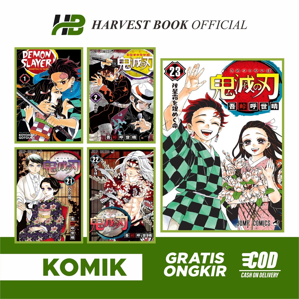 Jual Buku Komik Manga Demon Slayer Vol. 01-23 END by Koyoharu Gotouge ...