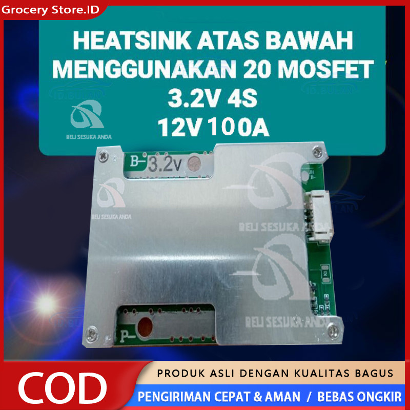 Jual Module BMS 4S 100A 12V Lifepo4 3.2V Common Port BMS 100A | Shopee ...