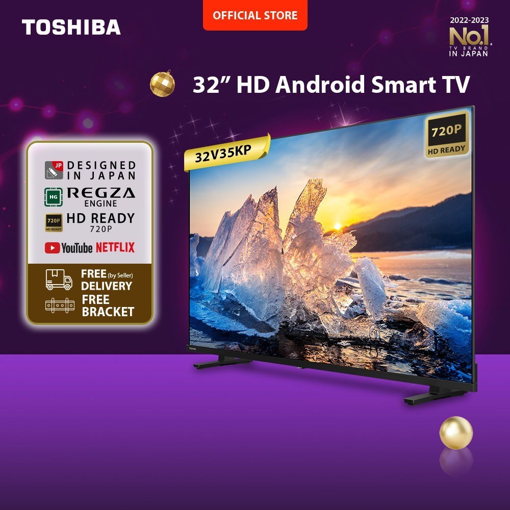 Jual Toshiba 32 Inch Smart TV Android HD Netflix YouTube Mirroring HP Dolby Audio 32V35KP ...