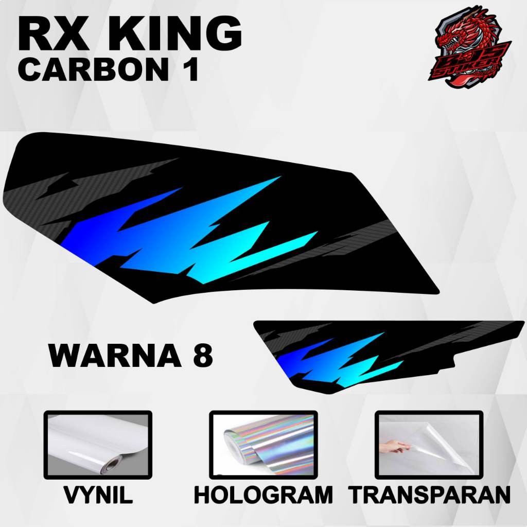 Jual sticker striping striping RX KING carbon 1 ( SUDAH TERPOTONG MESIN ...