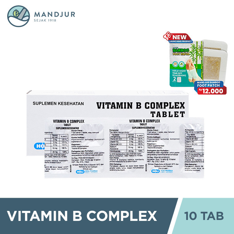 Jual Vitamin B Complex 10 Tablet - Suplemen Vitamin B Complex | Shopee ...