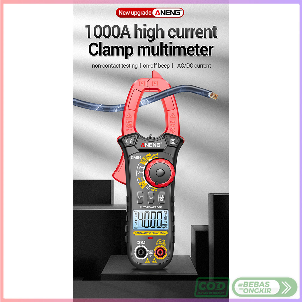 Jual ANENG Clamp Meter Digital Multimeter Multitester LCD Flashlight ...
