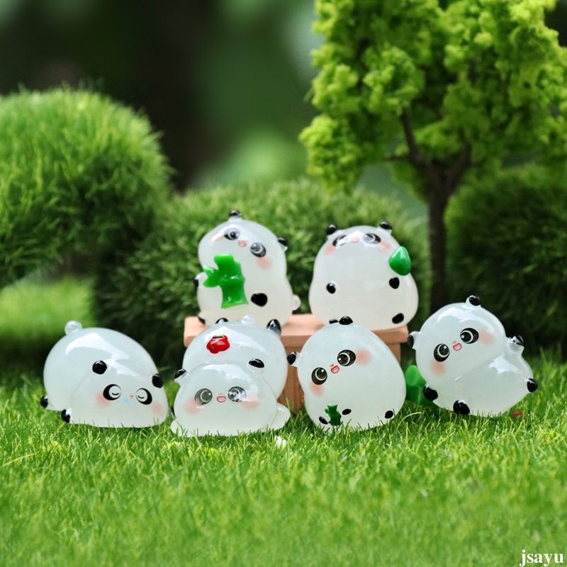 Jual （QXJ)Ornamen Panda Bercahaya Lucu Ornamen Lanskap Hortikultura ...