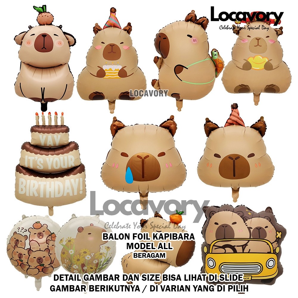 Jual LC Balon Foil Kapibara / Balon Foil Capybara / Balon Capybara ...