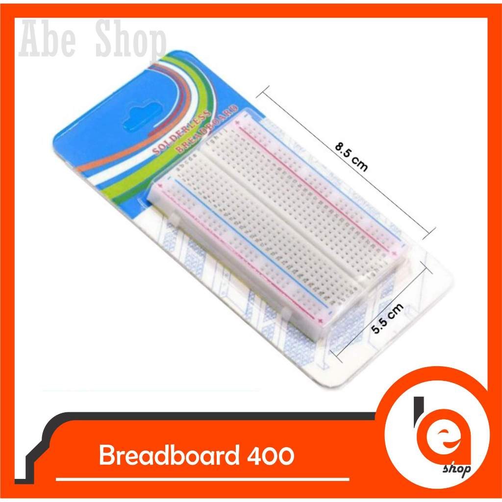 Jual Breadboard Mini 400 Tie Point Lubang Solderless Pin 400p Points Titik Abe | Shopee Indonesia