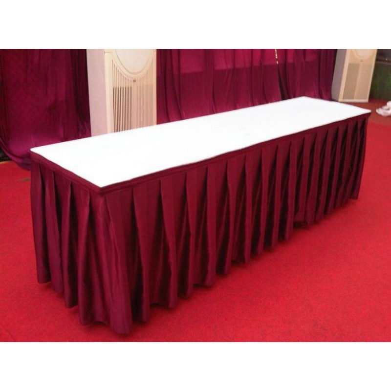 Jual cover meja uk 200 x 80 tinggi 75 cm bahan kain filamin bisa ...