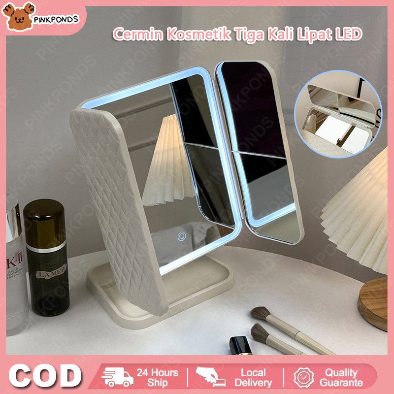 Jual Pinkponds Cermin Rias Tombol Lampu LED Layar Sentuh Desain ...
