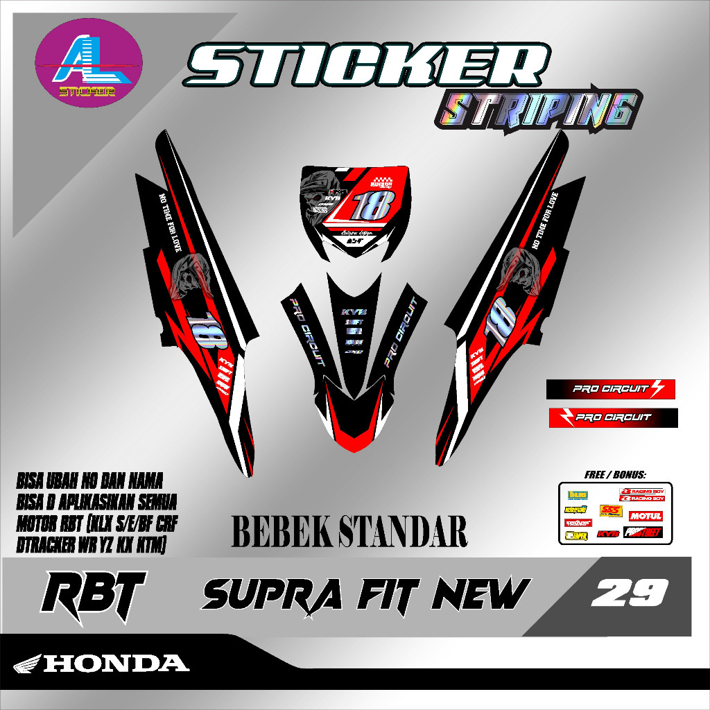 Jual Sticker Setriping Scotletl Semi Fullbody Rbt Supra Fit New Rbt ...