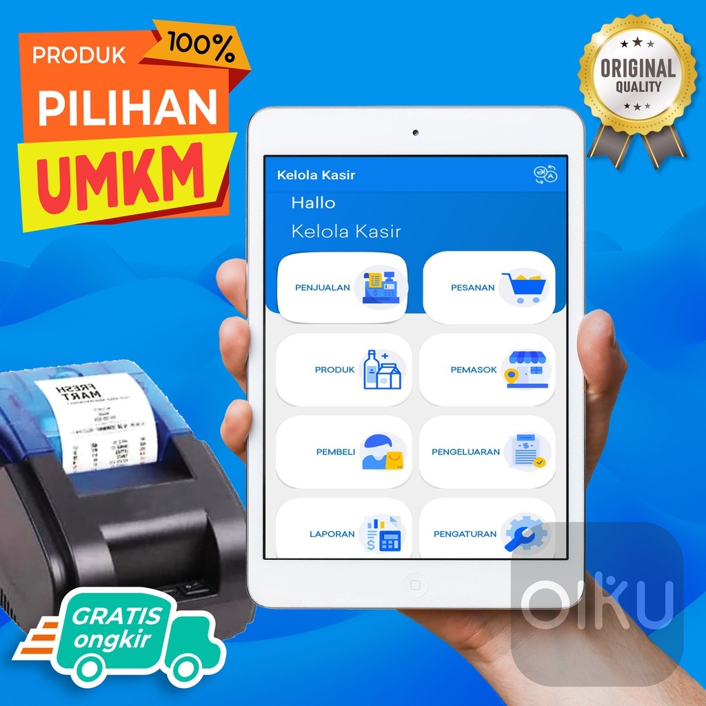 Jual Kasir Berbasis Android pilihan UMKM merek OIKU software - Bisa Cetak Nota dengan Print ...