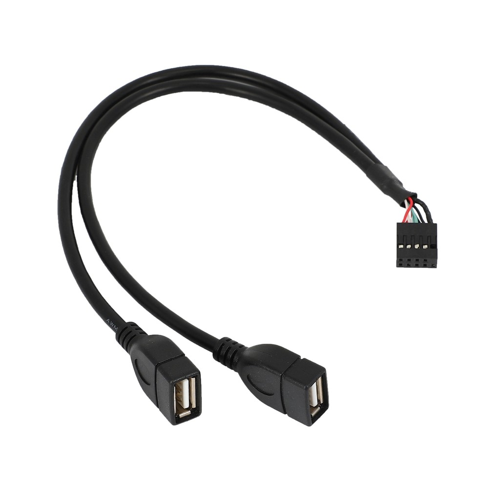 Jual 30CM 10 Pin Motherboard Female Header to 2 Port Dual USB 2.0 Male ...