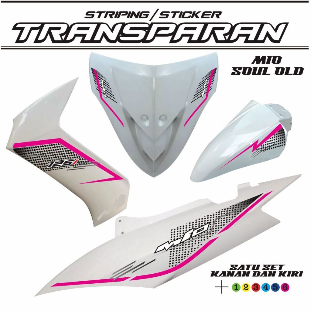 Jual STIKER TRANSFARAN STRIPING/STICKER MIO SOUL MX SIMPEL TRANSPARAN ...