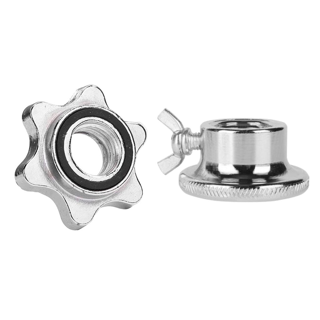 Jual 1 Inch Dumbbell Lock Replacement Bar Hex Nut Rod Clamps Collar ...