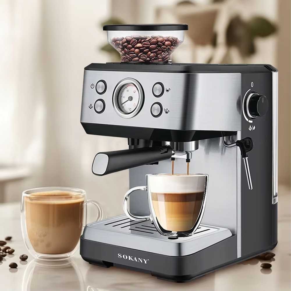 Jual Mesin Kopi Espresso Coffee Maker Frothing Grinding 20 Bar 1400W ...
