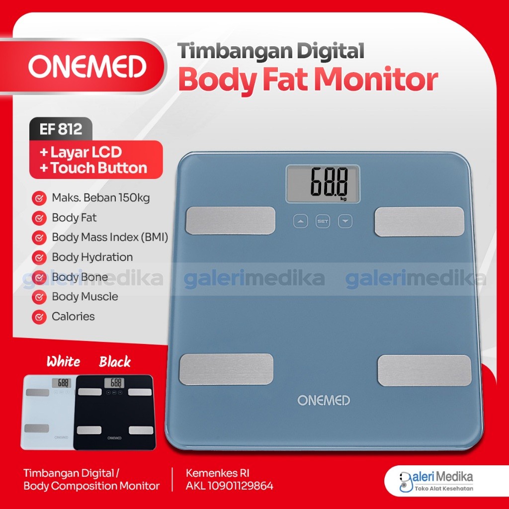 Jual Timbangan Digital Onemed EF812 BMI, Kalori, Body Fat Monitor ...
