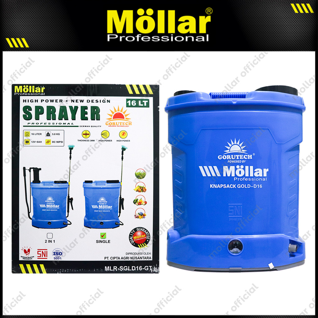 Jual MOLLAR SGLD16-GT Single Mesin Semprotan Hama Tanaman 16 Liter ...