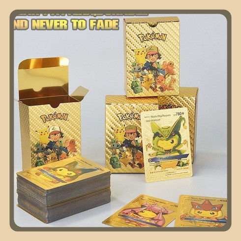 Jual 55/10pcs Kartu Pokemon VStar/EX/VMAX/V Go Pikachu Charizard Emas Bahasa Inggris Charizard ...