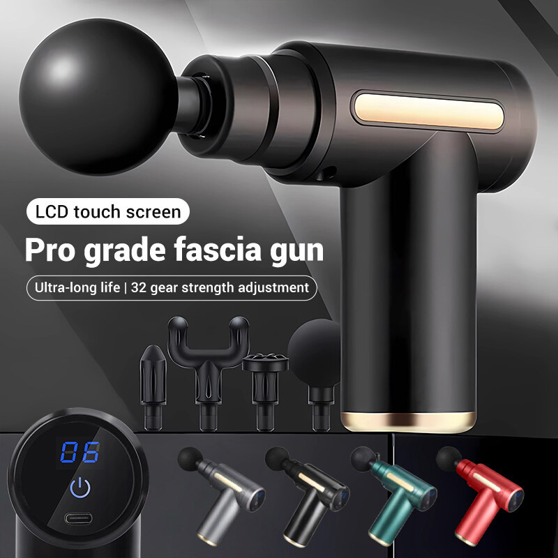 Jual Fascial Massage Gun Electric Percussion Pistol Massager Body Neck ...