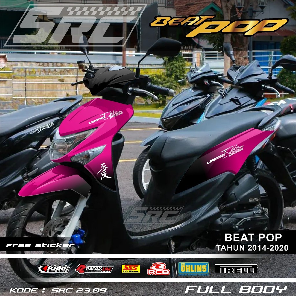 Jual Decal Stiker Full body Honda Beat POP 2014 2015 2016 2017 2018 ...