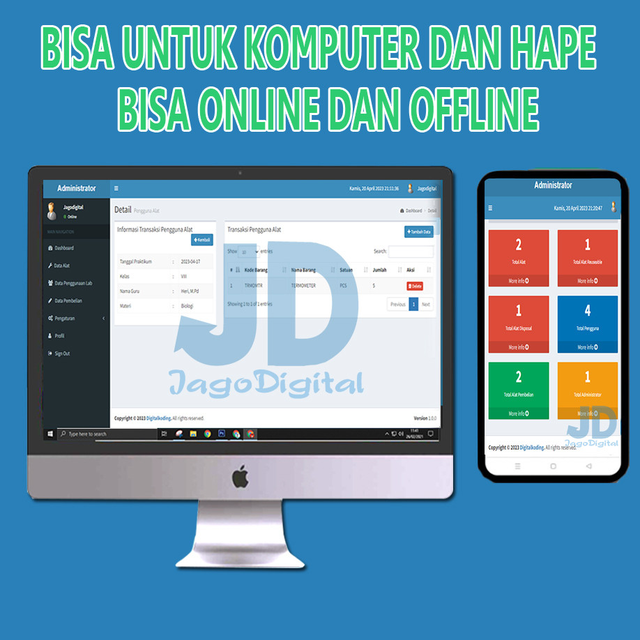 Jual Aplikasi peminjaman alat laboratorium sekolah Berbasis Web Bisa ...