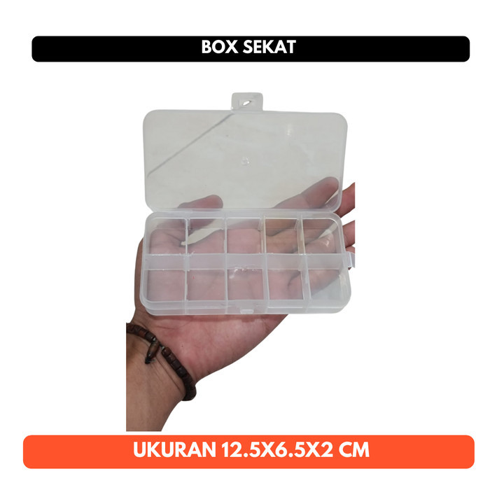Jual Box Kotak 12.5x6.5x2 cm Komponen Mini Toolbox Storage Penyimpanan ...