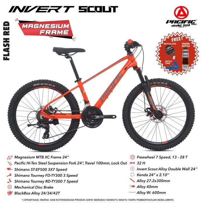 Jual Sepeda MTB 24 inc PACIFIC INVERT SCOUT 3x7 speed Magnesium ...
