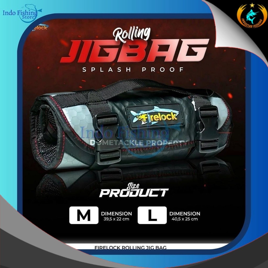 Jual Jig Bag Rolling Firelock Tas Umpan Pancing Tempat MetaL Jig Lipat ...