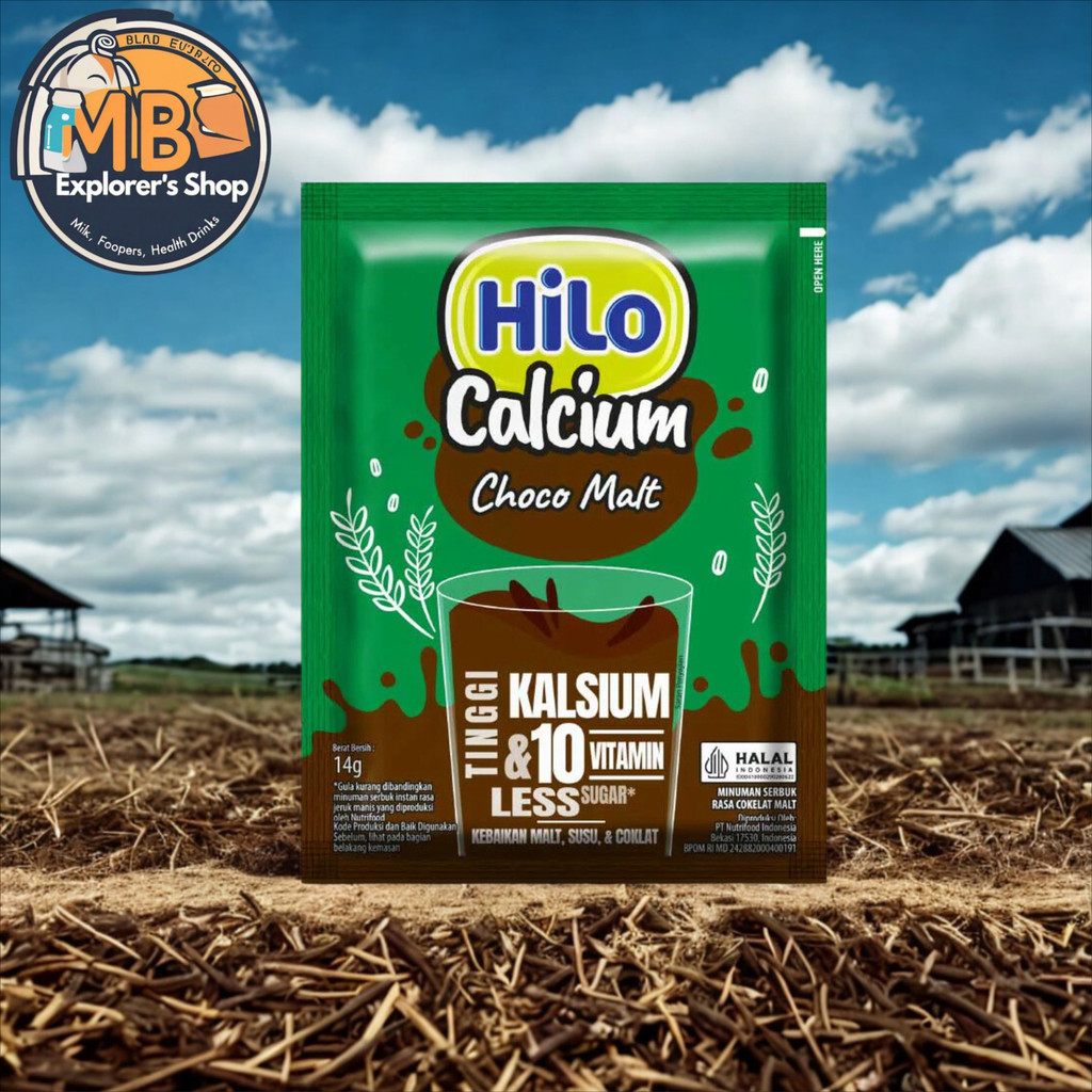 Jual HiLo Renceng Choco Malt Hi Calcium 10 Sachet Cokelat Susu ...