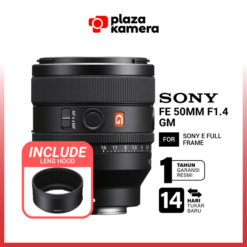 Jual SONY FE 50mm F1.4 GM SEL50F14GM Lensa Fix Full Frame 50mm F/1.4 E Mount | Shopee Indonesia