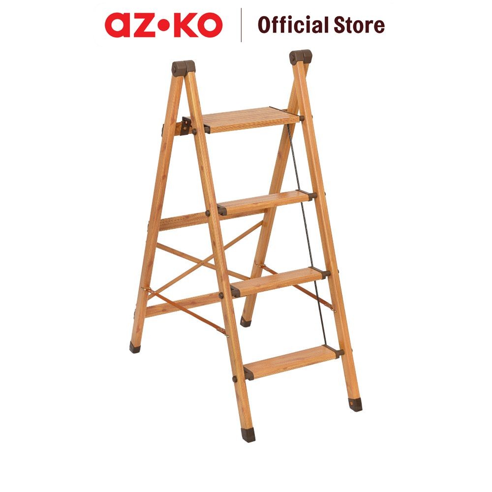 Jual AZKO Fixsteps 1.1 mtr Tangga Lipat Aluminium Slim Motif Kayu 4 ...