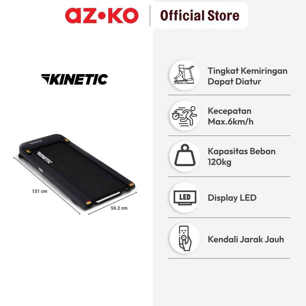 Jual AZKO Kinetic Walking Pad 1 Hp - Hitam Alat Fitness Olahraga Lari ...