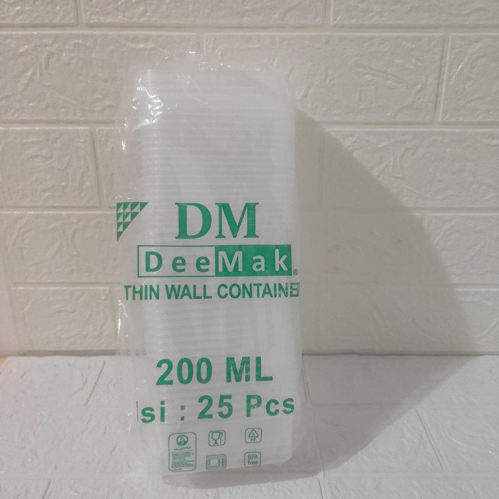 Jual THINWAL DM Thinwall Persegi SQ - 200ml isi 25 pcs | Shopee Indonesia