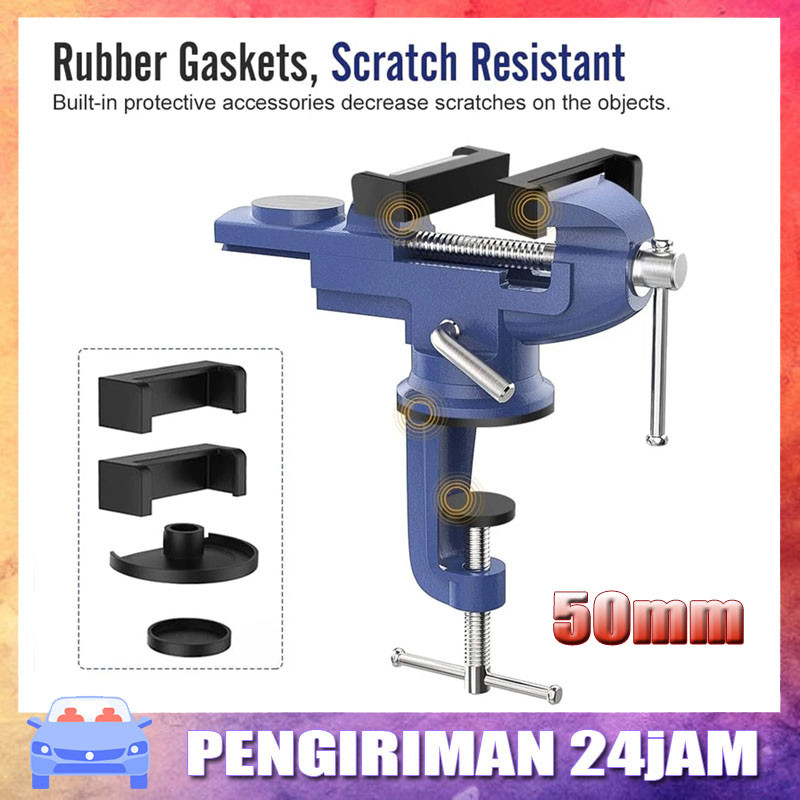 Jual COD Catok Meja Putar Ragum Tanggem Table Clamp Vise Heavy Duty ...