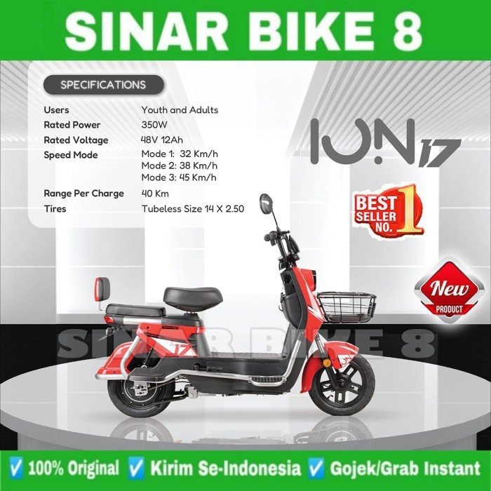Jual Sepeda Listrik ION E-BIKE SEVENTEEN By Element Electric E Bike 350 ...