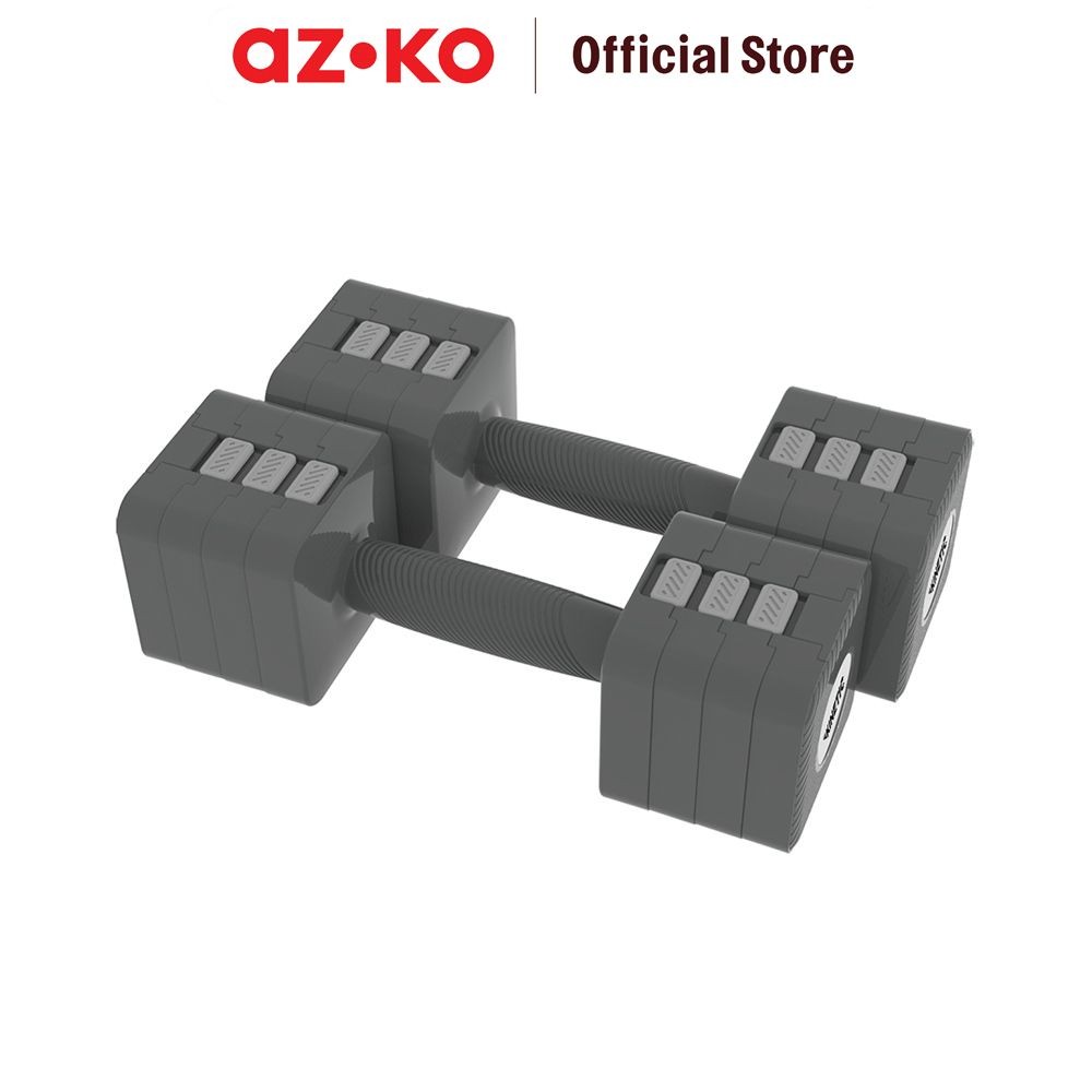 Jual AZKO Kinetic 10 Kg Set 2 Pcs Adjustable Dumbbell - Abu-Abu Barbel ...
