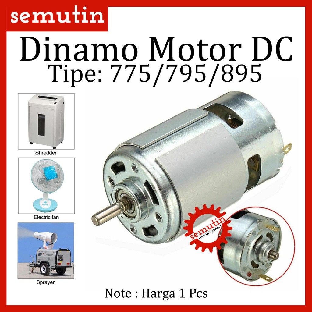 Jual Dinamo Motor DC 775 795 895 12V / Listrik High Torsi Speed Mesin Power Tools DIY | Shopee ...