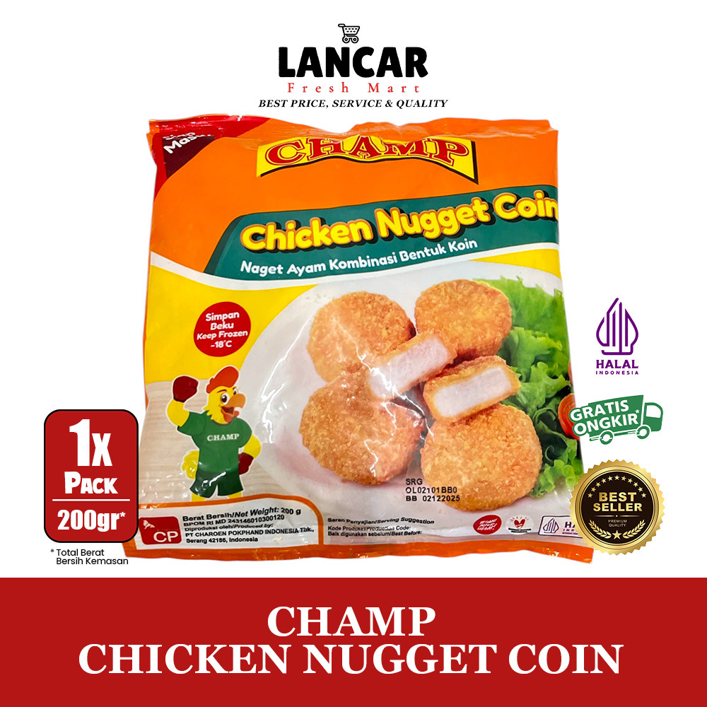 Jual CHAMP CHICKEN NUGGET COIN 200GR / CHAMP NUGGET COIN 200GR | Shopee ...