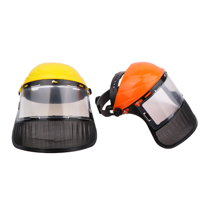 Jual Garden Grass Trimmer Safety Helmet Hat With Full Face Mesh ...