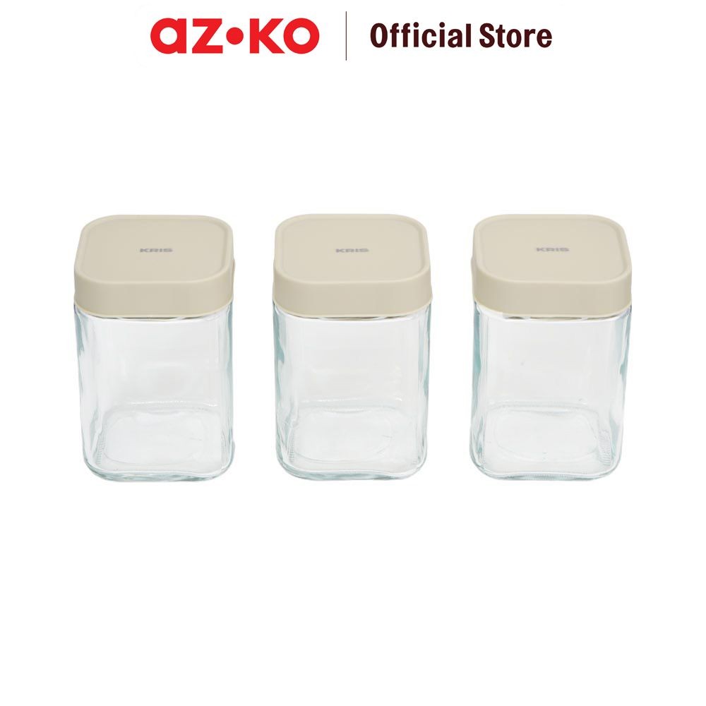 Jual AZKO Kris 200 Ml Set 3 Pcs Petit Tempat Bumbu Dapur - Krem Beige ...