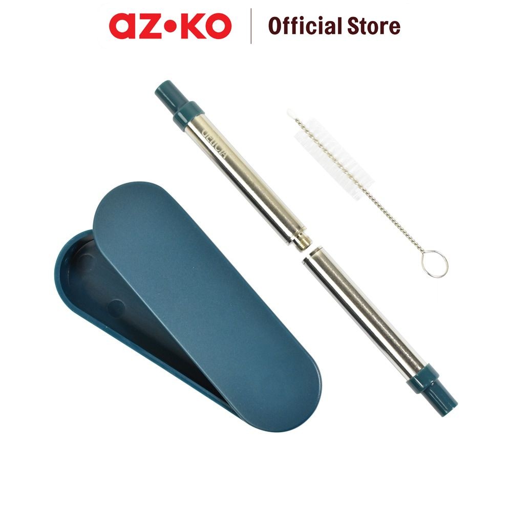 Jual AZKO Delicia Set Sedotan Portable & Sikat Dengan Kotak - Biru Set ...