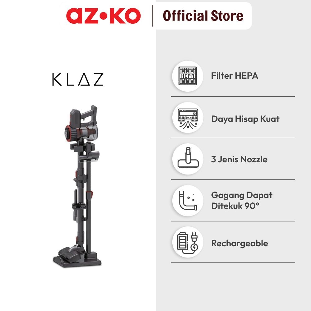 Jual AZKO Klaz 800 ml Vacuum Cleaner Dry Cordless Bended - Abu-Abu Alat ...